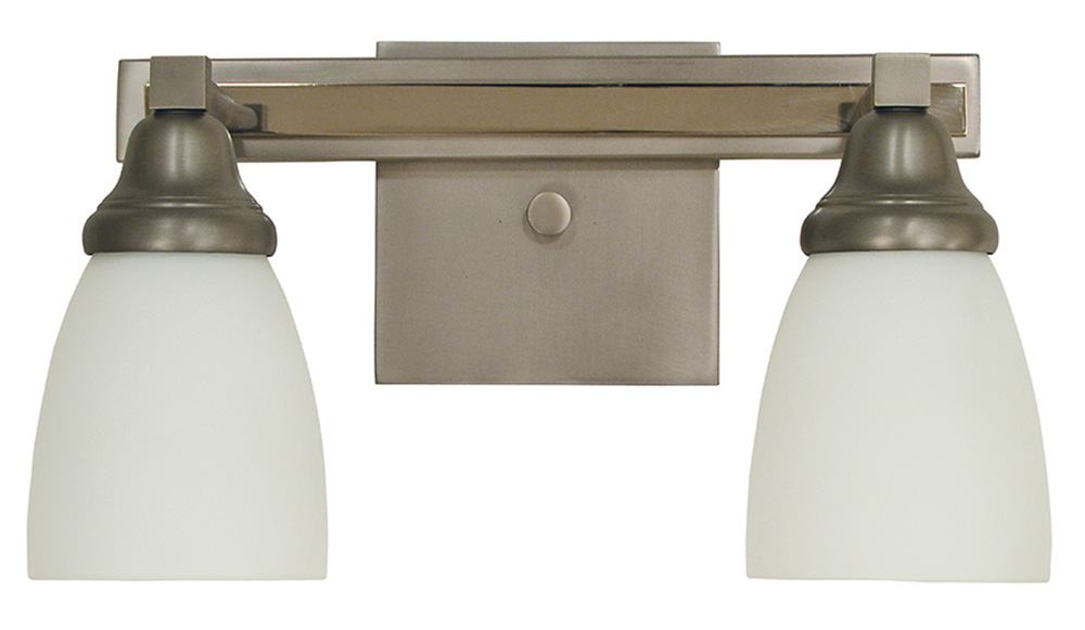 Traditional 2-Light Satin Pewter/Polished Nickel Mercer Sconce