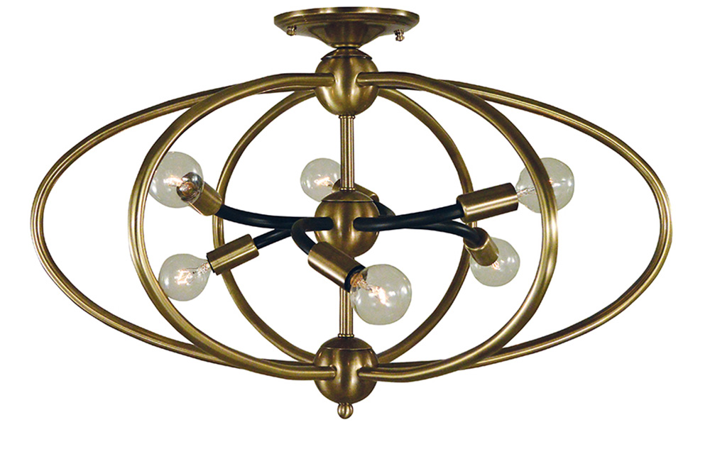 Modern 6-Light Orbit Flush Mount/Semi Flush Mount